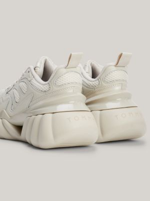 Sneaker Aus Mesh Ledermix Mit 3d Sohle Beige Tommy Hilfiger
