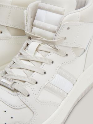 Retro Basketball Sneaker Aus Leder Weiß Tommy Hilfiger