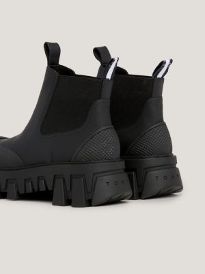 Stivali Da Pioggia In Gomma Con Suola Spessa Nero Tommy Hilfiger