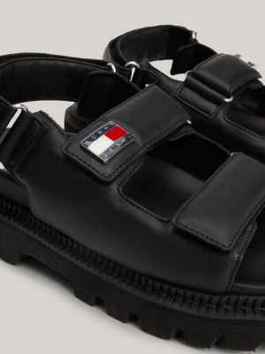 Cleat Strap Flat Sandals Black Tommy Hilfiger