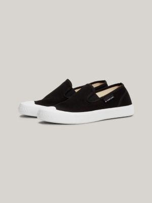 Slip On Canvas Bumper Trainers Black Tommy Hilfiger