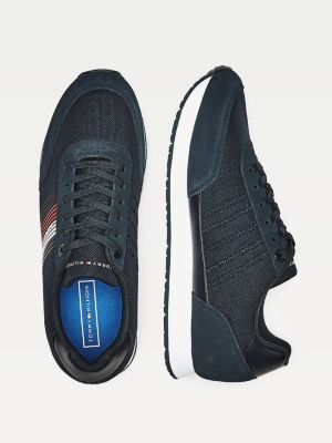 Wildleder Sneaker Im Runner Style Blau Tommy Hilfiger
