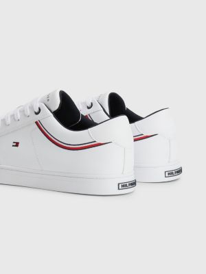 Essential Leather Trainers White Tommy Hilfiger