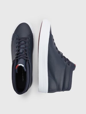 High Top Ledersneaker Blau Tommy Hilfiger