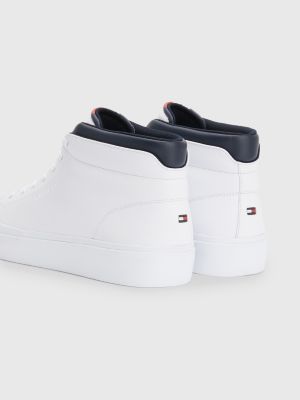 High Top Ledersneaker Weiß Tommy Hilfiger
