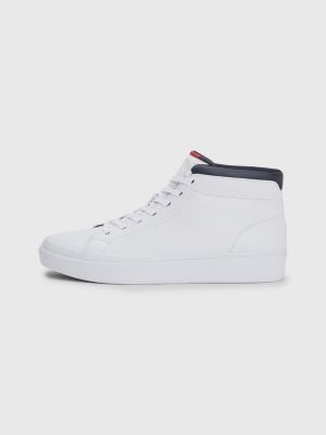 High Top Ledersneaker Weiß Tommy Hilfiger