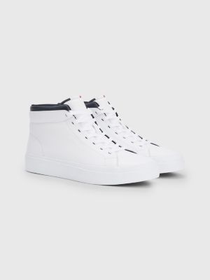 High Top Ledersneaker Weiß Tommy Hilfiger