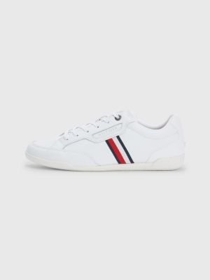 Classics Leren Sneaker Met Cupsole En Webbing Wit Tommy Hilfiger