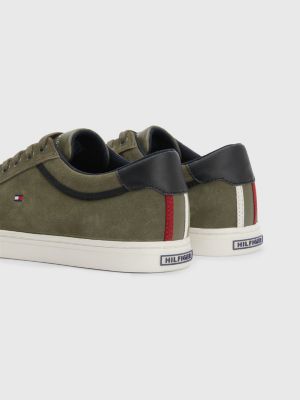 Baskets Iconic Varsity En Daim Kaki Tommy Hilfiger