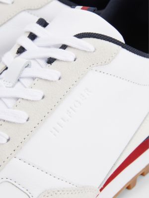 Baskets De Running Elevated En Cuir Blanc Tommy Hilfiger