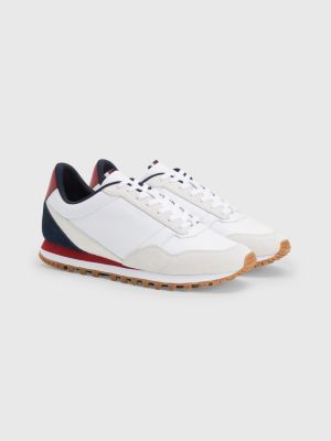 Baskets De Running Elevated En Cuir Blanc Tommy Hilfiger