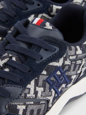 Sneakers Th Modern In Denim Con Monogrammi Blu Tommy Hilfiger