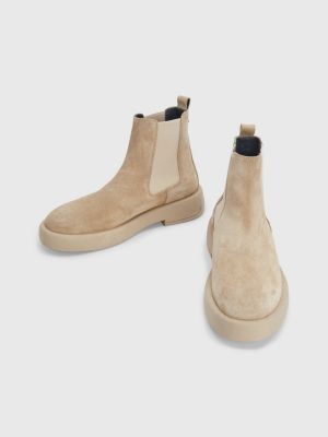 Chelsea Boot Aus Wildleder Khaki Tommy Hilfiger