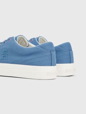 Sneaker Aus Canvas Mit Monogramm Blau Tommy Hilfiger