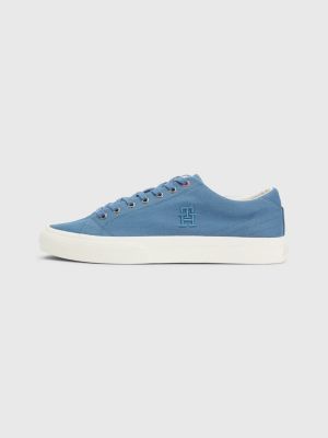 Sneaker Aus Canvas Mit Monogramm Blau Tommy Hilfiger