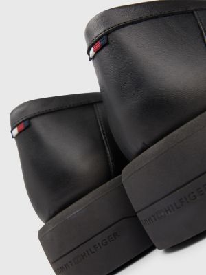 Mocassins Chunky En Cuir Noir Tommy Hilfiger