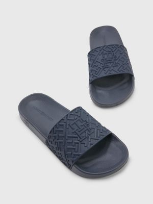 Sandali Da Piscina Th Monogram Blu Tommy Hilfiger