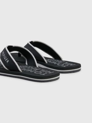 Webbing Logo Flip Flops Black Tommy Hilfiger