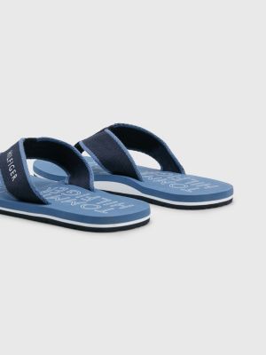 Webbing Logo Flip Flops Blue Tommy Hilfiger