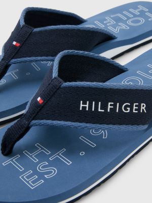 Webbing Logo Flip Flops Blue Tommy Hilfiger