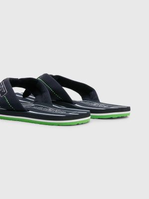 Webbing Logo Flip Flops Blue Tommy Hilfiger