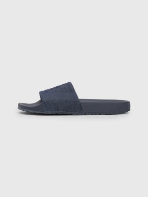 Badeschuh Aus Denim Mit Monogramm Blau Tommy Hilfiger