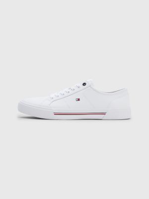 Sneaker Met Signature Details En Vlag Wit Tommy Hilfiger