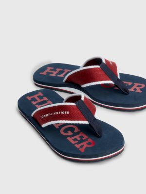 Classics Webbing Logo Flip Flops Blue Tommy Hilfiger