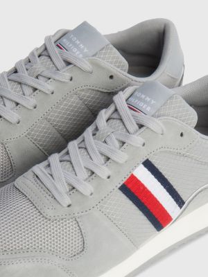 Signature Tape Running Trainers Grey Tommy Hilfiger