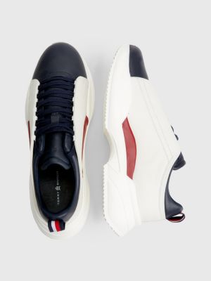 Runner Ledersneaker Mit Wappen Weiß Tommy Hilfiger