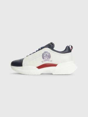 Runner Ledersneaker Mit Wappen Weiß Tommy Hilfiger