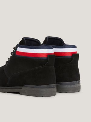 Bottines En Daim à Lacets Noir Tommy Hilfiger