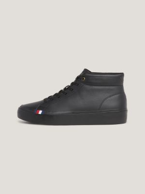 Baskets Mi Montantes Th Modern En Cuir Noir Tommy Hilfiger