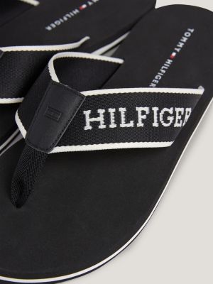 Hilfiger Monotype Flip Flops Black Tommy Hilfiger