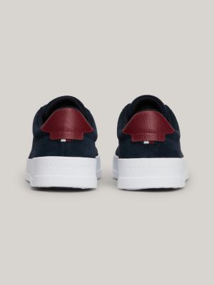 Baskets En Daim Bleu Tommy Hilfiger