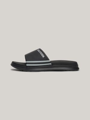 Badeschuh Mit Streifen Und Logo Schwarz Tommy Hilfiger