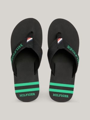 Hilfiger Monotype Logo Flip Flops Black Tommy Hilfiger