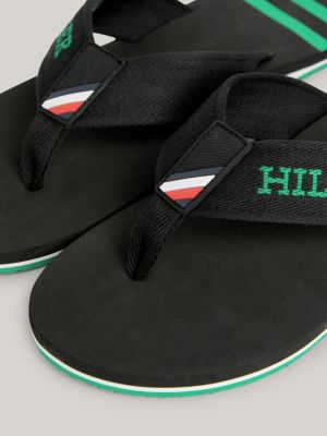 Hilfiger Monotype Logo Flip Flops Black Tommy Hilfiger