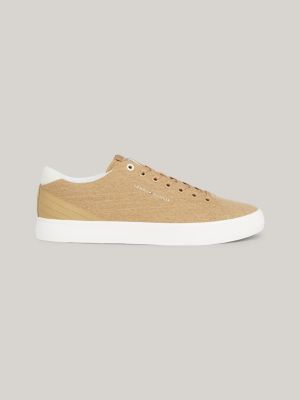 Sneakers Essential stringate in tela con logo | Khaki | Tommy Hilfiger