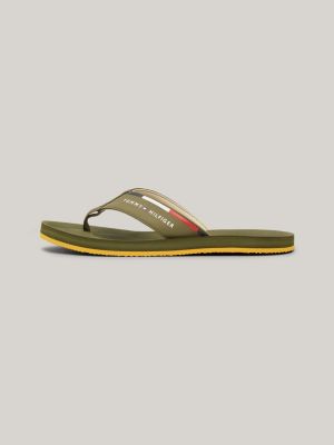Logo Strap Flip-Flops | Green | Tommy Hilfiger