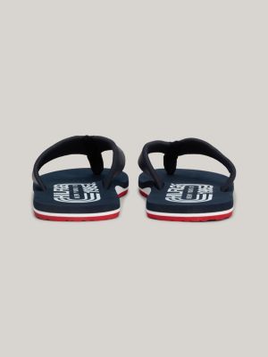 Padded Strap Flip Flops Blue Tommy Hilfiger