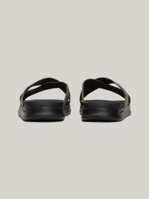 Crossover Strap Beach Sandals Green Tommy Hilfiger