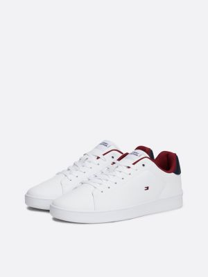 Cupsole Sneaker Met Colour Pop Op De Hiel Wit Tommy Hilfiger