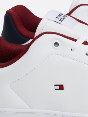 Cupsole Sneaker Met Colour Pop Op De Hiel Wit Tommy Hilfiger