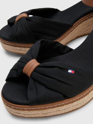 Sandali Espadrillas Iconic Con Plateau Nero Tommy Hilfiger