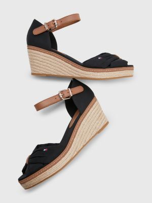 Sandali Espadrillas Iconic Con Plateau Nero Tommy Hilfiger
