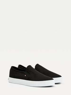 Essential Nautical Slip On Trainers Black Tommy Hilfiger