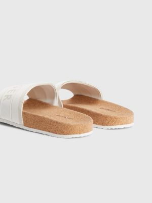 Kork Badeschuh Mit Gewebtem Riemen Weiß Tommy Hilfiger