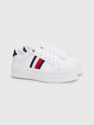 Signature Sneaker Mit Flatform Sohle Weiß Tommy Hilfiger