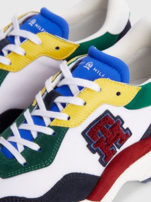 Color Block Runner Sneaker Mit Monogramm Weiß Tommy Hilfiger
